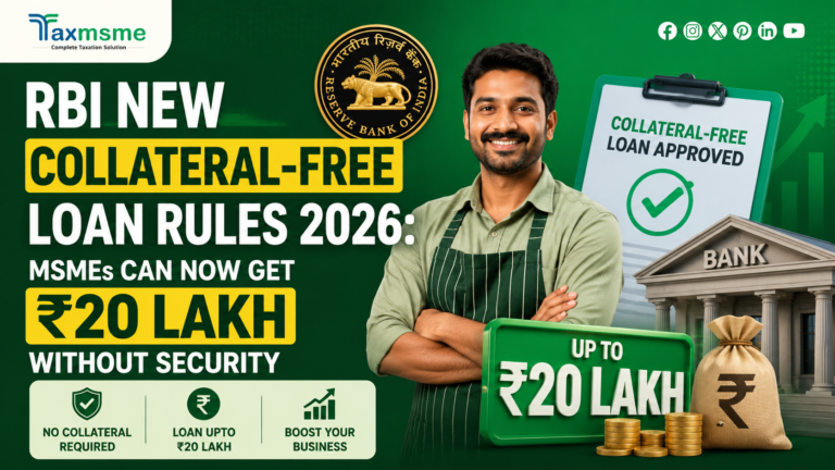 RBI Collateral-Free MSME Loan 2026: ₹20 Lakh Without Security ...
